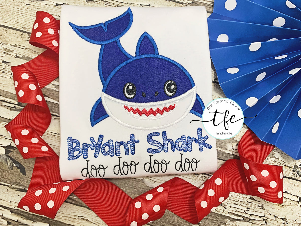 {Baby Shark} Personalized Boy Shark – The Freckled Clover, LLC