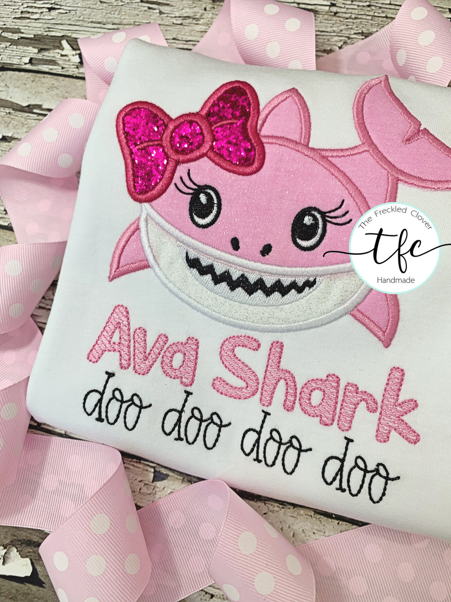 {Baby Shark} Personalized Girl Shark – The Freckled Clover, LLC